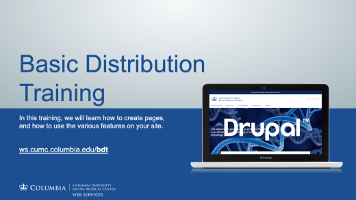 Basic Distribution Training | Columbia University Irving Medical Center