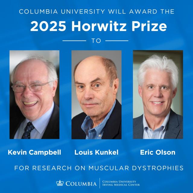 2025 Horwitz Prize Awarded for Muscular Dystrophy Research | Columbia ...